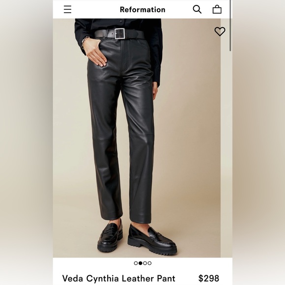 Reformation | Pants & Jumpsuits | Black Leather Pants Reformation X ...